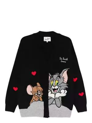 MC2 SAINT BARTH X Warner Bros Cartoon-print Cardigan - Black