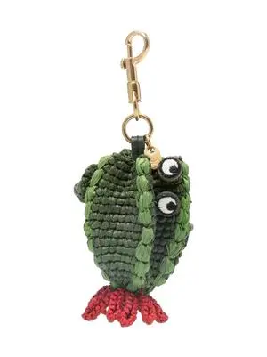 ANYA HINDMARCH Cactus Raffia Charm - Green