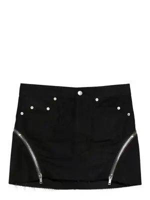 Rick Owens Bolan Banana Zip-detail Mini Skirt - Black