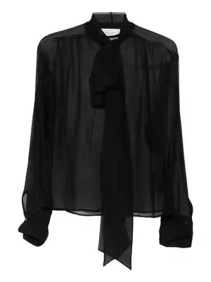 Blumarine Tie-neck Blouse - Black