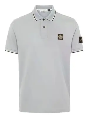 Stone Island Patch Polo Shirt - Grey