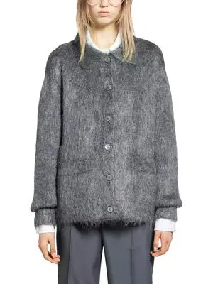 Gucci Brushed-finish Cardigan - Grey