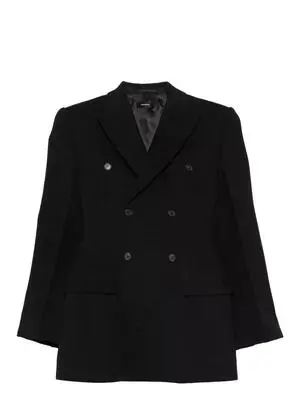 Wardrobe.NYC Contour Double-breasted Blazer - Black