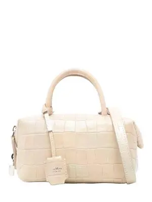 Max Mara Top-handle Croco-effect Mini Bag - Neutrals
