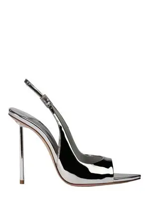 LE SILLA Bella Slingback Heeled Sandals - Silver