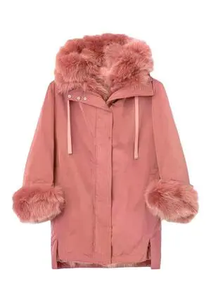 Ermanno Scervino Hooded Coat - Pink