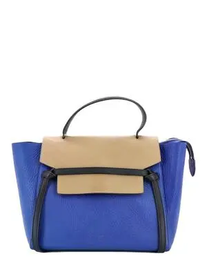 Celine Tricolor Belt Bag Mini Satchel Leather - Blue