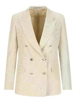 Tagliatore Double-breasted Flap-pocket Blazer - Neutrals