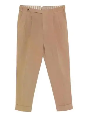 PT TORINO Pleated Trousers - Brown