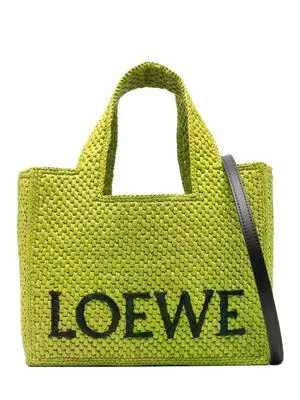 Loewe Small Raffia Tote Bag - Green
