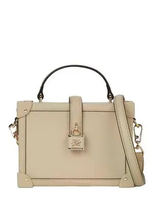 Karl Lagerfeld Padlock-detail Crossbody Bag - Neutrals