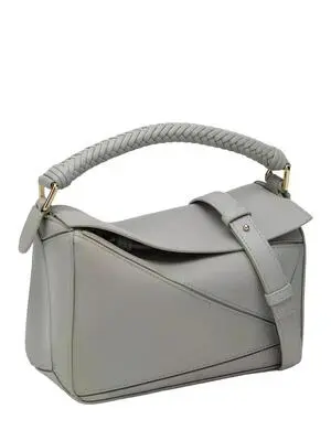 Loewe Small Puzzle Braided-handle Shoulder Bag - Grey