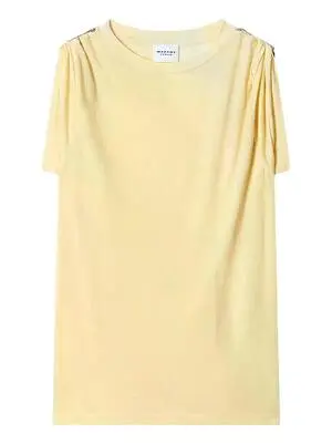 MARANT ETOILE Zelna Draped T-Shirt Yellow