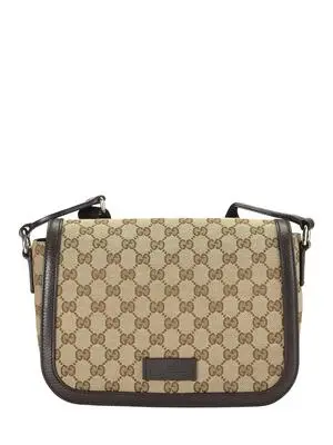 Gucci Original GG Magnetic Flap Messenger Beige