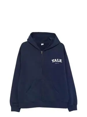 SPORTY & RICH Yale Zip Hoodie - Blue