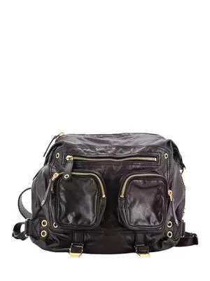Gucci Darwin Convertible Leather Medium Backpack - Black