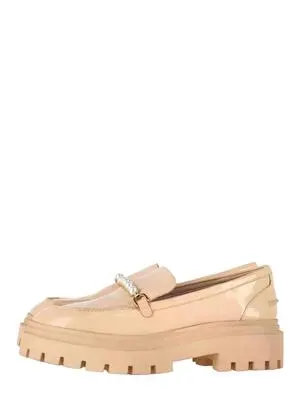 STUART WEITZMAN Perla Embellished Platform Loafers - Neutrals