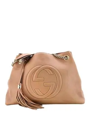 Gucci Soho Chain Strap Leather Medium Shoulder Bag - Neutrals