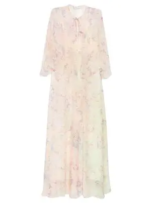 FORTE_FORTE Floral-print Maxi Dress - Pink