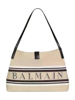 Balmain Logo Tote Bag - Neutrals