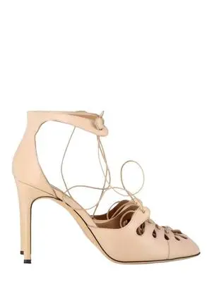 THE ROW Diamond Lace-up Leather Sandals - Neutrals