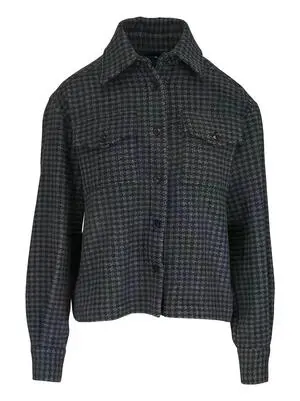 Kiton Houndstooth Jacket - Grey