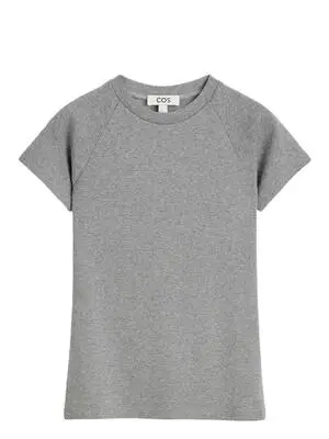Cos Slim Cotton T-shirt - Gray