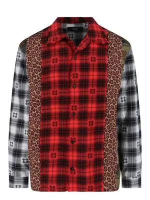 Amiri Spliced Ma Squad' Shirt - Red