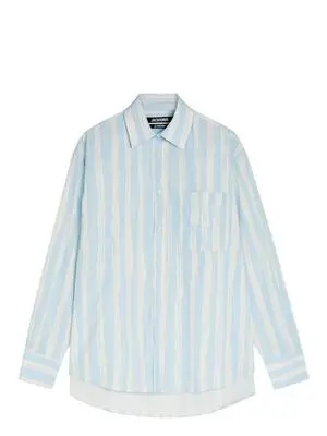 Jacquemus La Chemise Camargue Striped Cotton Shirt - Multicoloured 1