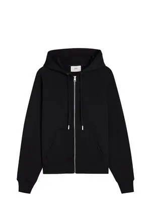 Ami Hooded Cotton Sweatshirt - Black