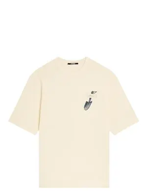 Jacquemus Le T-shirt Pelle Logo Cotton T-shirt - Off White