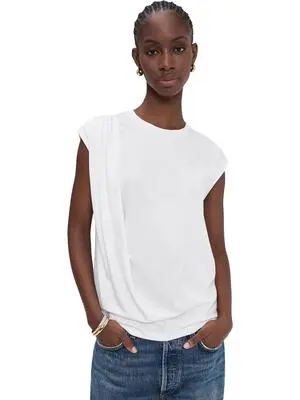Vince Relaxed Drape Top - Optic White