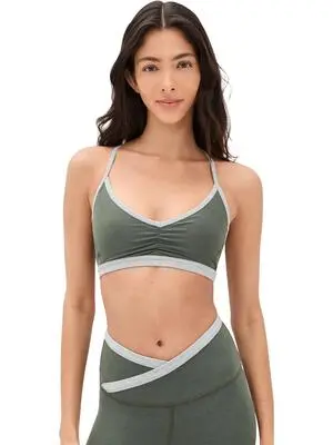 Beyond Yoga Outlines Strappy Bra - Dusty Forest Heather