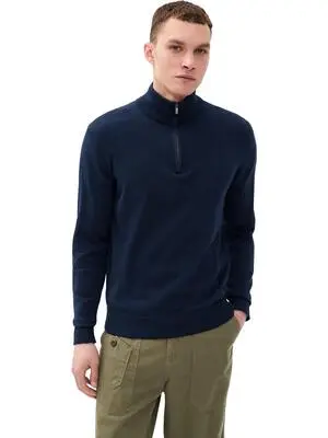Polo Ralph Lauren Cotton Jersey Half-zip Sweater - Bright Navy