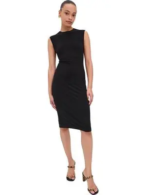 Norma Kamali Sleeveless Stretch Knee-length Dress - Black