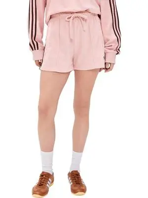 Adidas Terry Cloth Drawstring Shorts - Sandy Pink
