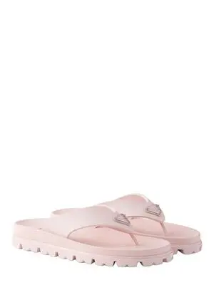 Prada Rubber Thong Sandals - Pink