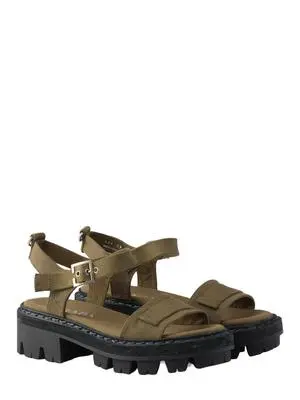 Prada Canvas Sandals Military Green