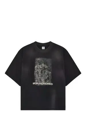 WON HUNDRED Houston Astro Printed T-shirt - Black