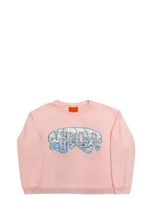 WHO DECIDES WAR BY EV BRAVADO Crew-neck Long-sleeve Sweatshirt - Pink
