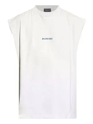 Balenciaga Logo-embroidered Vest - Neutrals