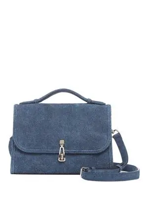 Gabriela Hearst Medium Leonora Flap Bag - Light Blue Denim