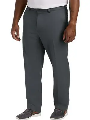 B+T ESSENTIALS Big & Tall Microfiber Dress Pants - Dark Grey