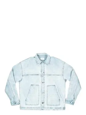 ARIKO Oversized Denim Trucker Jacket - Bleached Indigo