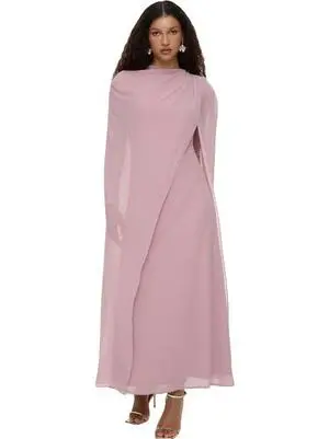 MARYISA Modest Chiffon Maxi Dress - Frosted Pink