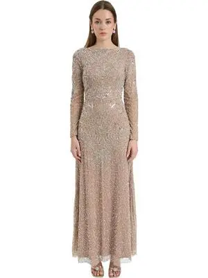 MARYISA Embellished Maxi Dress - Taupe Blush