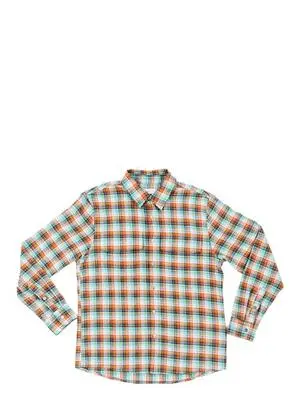 ARIKO Summer Softy Plaid Shirt - Green/orange