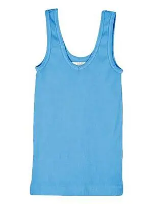 ARIKO Ribbed Cotton Tank - Blue-wave