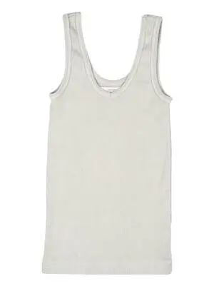 ARIKO Ribbed Cotton Tank - Sandstone