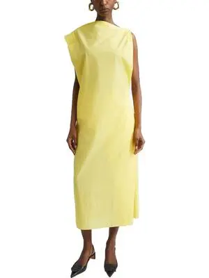 Jacquemus La Robe Drap Asymmetric Midi Dress - Yellow